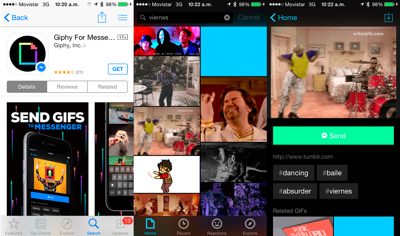 ¡Ya puedes enviar GIFs en Facebook Messenger! – Blog Movistar